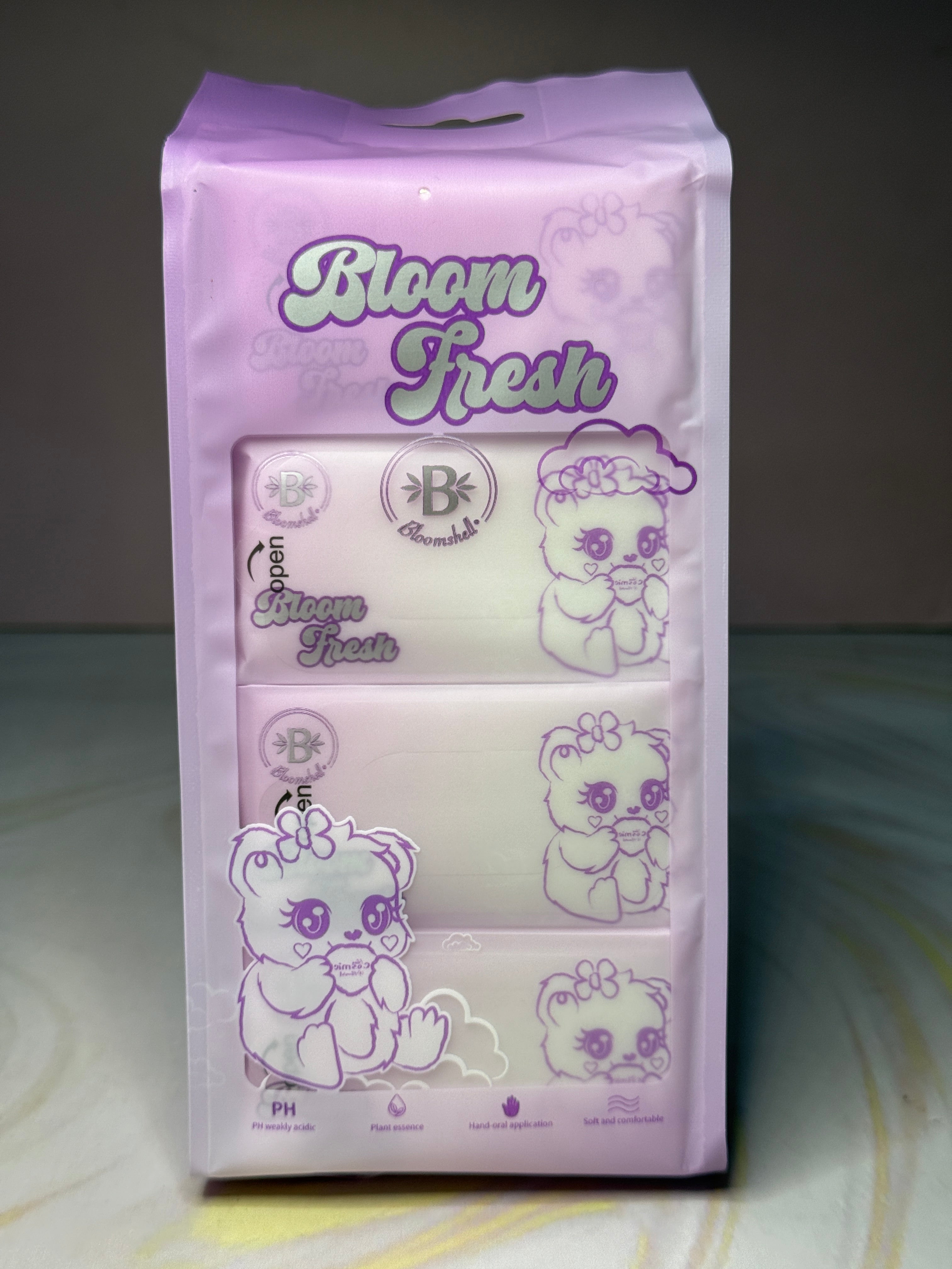 Paquete Pañitos Fresh morados x8 Bloomshell – Cocopink Store